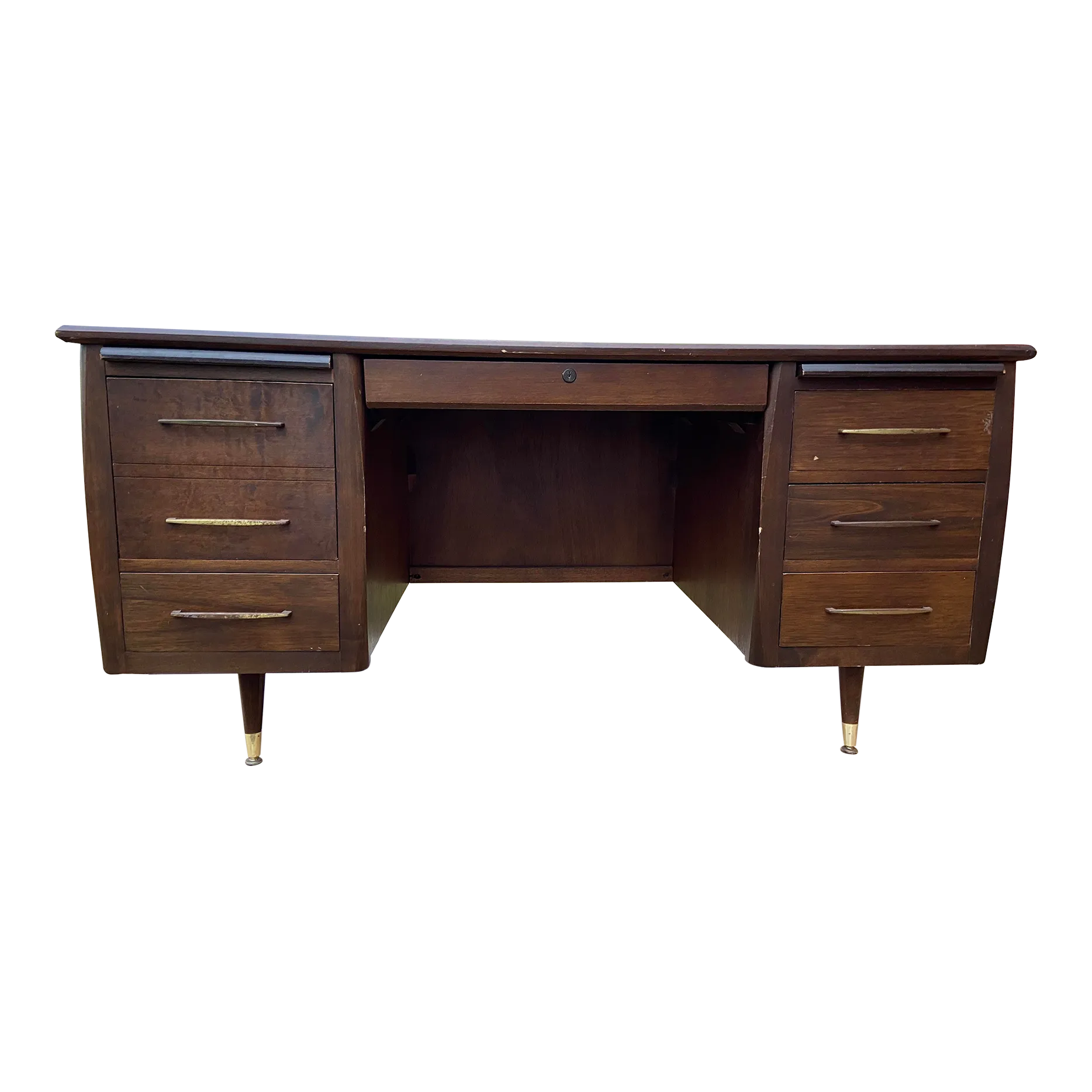 1980s Anderson Style Vintage Mid-Century Desk | Chairish