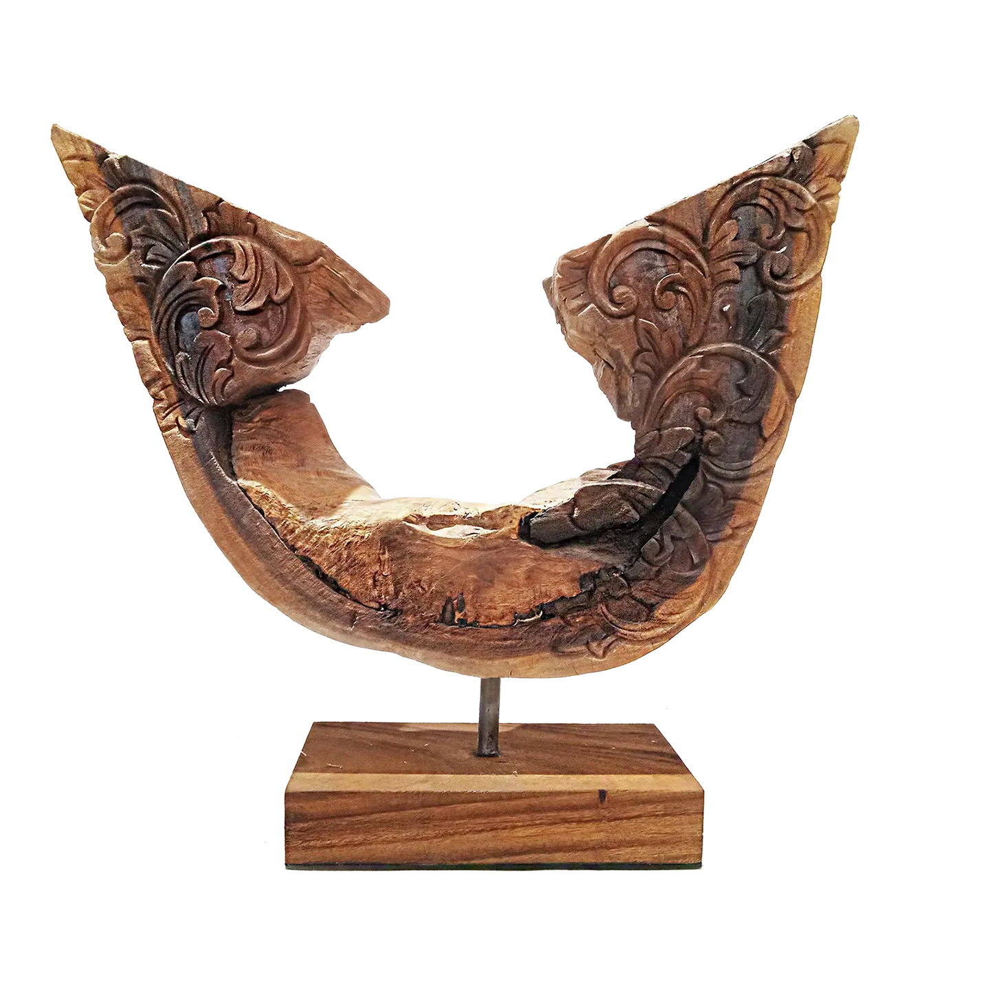 Late 20th Century Indonesian Reclaimed Wood Sculpture, Wing-Shaped ...