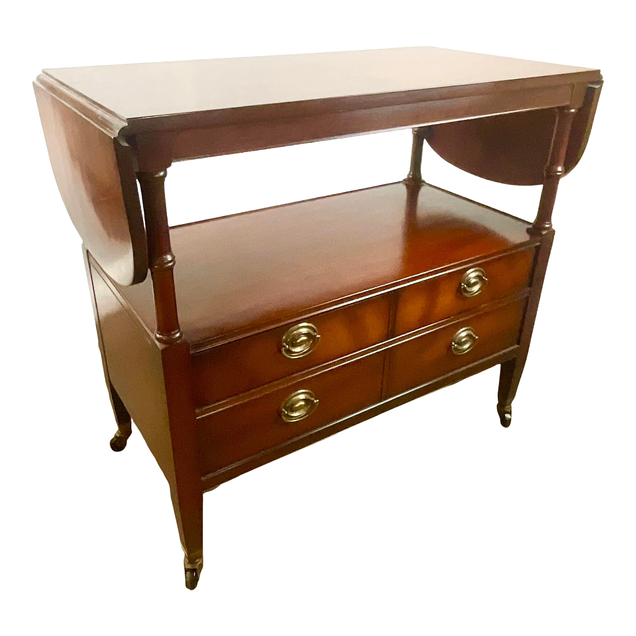 1950s Vintage Hepplewhite Mahogany Drexel Travis Court Buffet Server ...