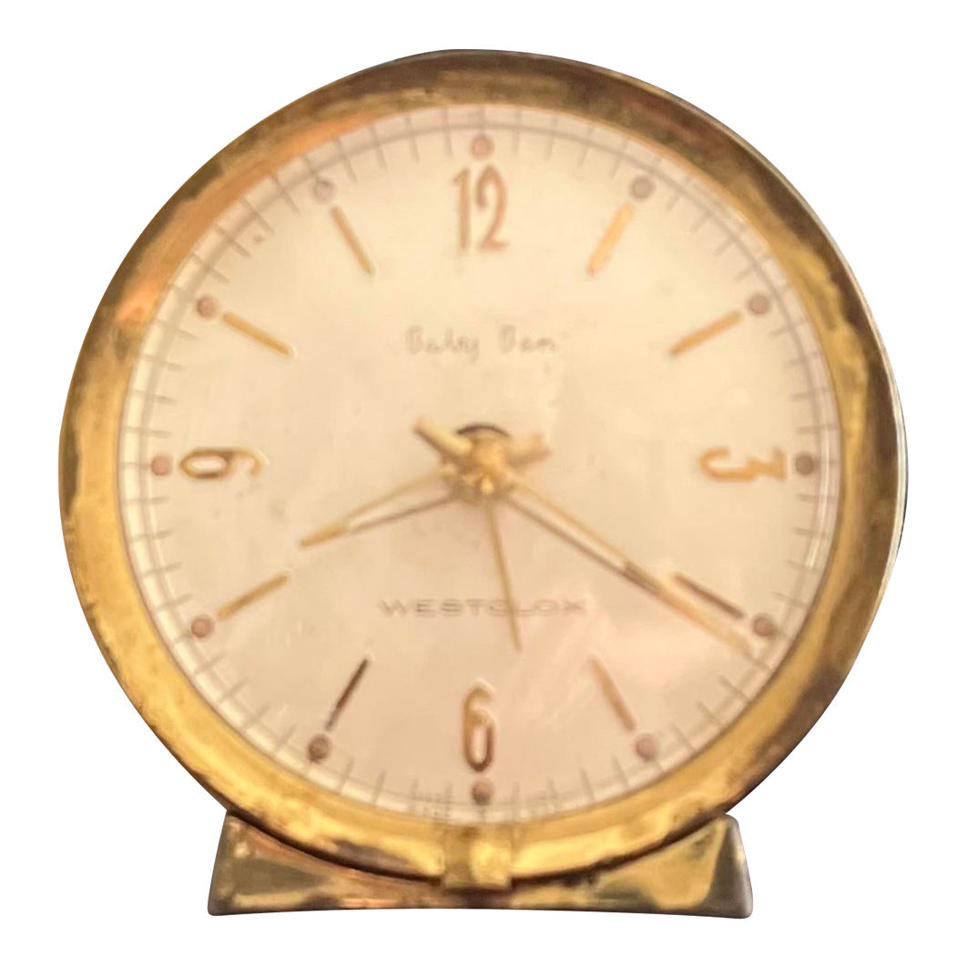 Baby Ben Deluxe Solid Brass Alarm Clock by Westclox 1960s Mid-Century ...