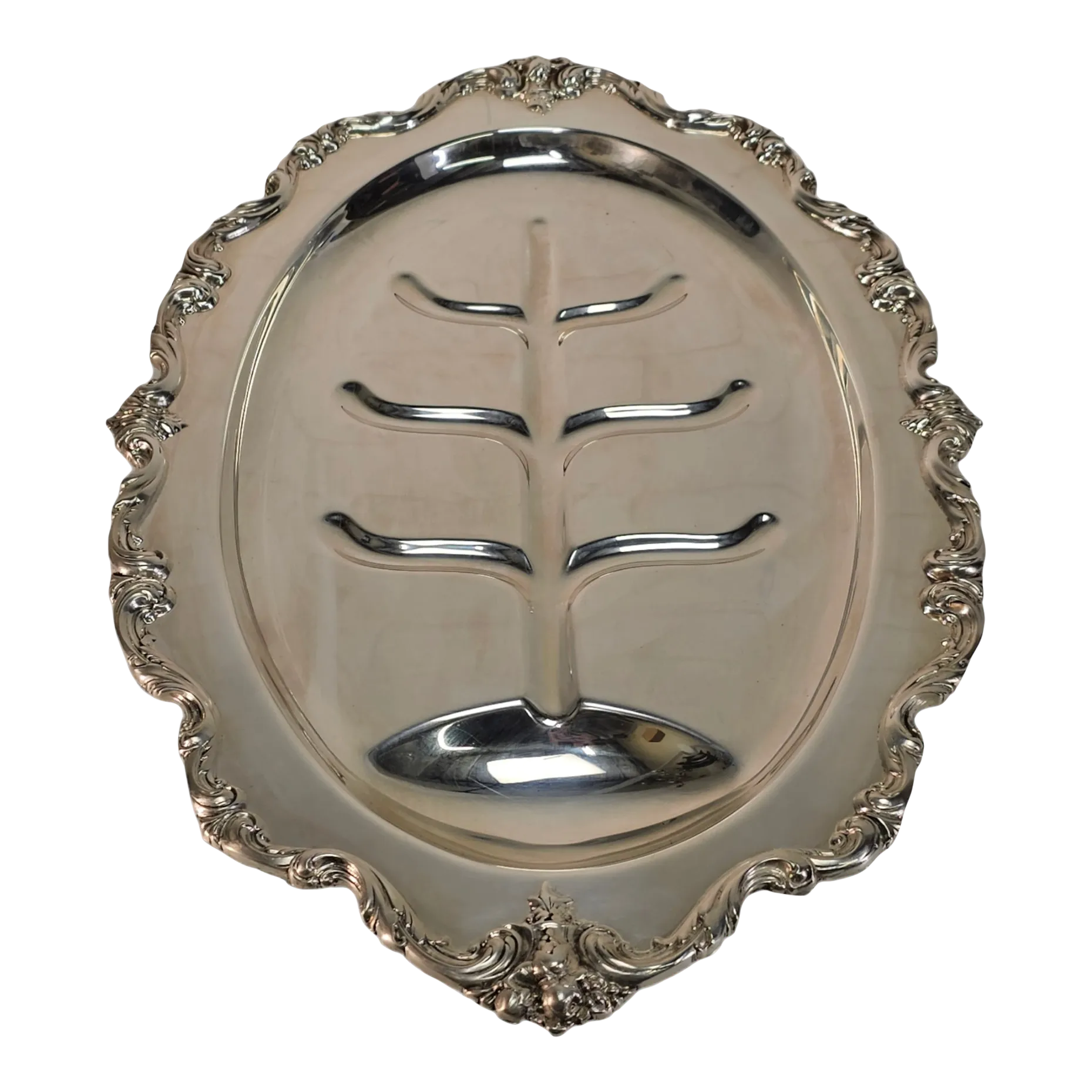 Webster Wilcox Sliver Plate Meat Serving Tray/Platter | Chairish