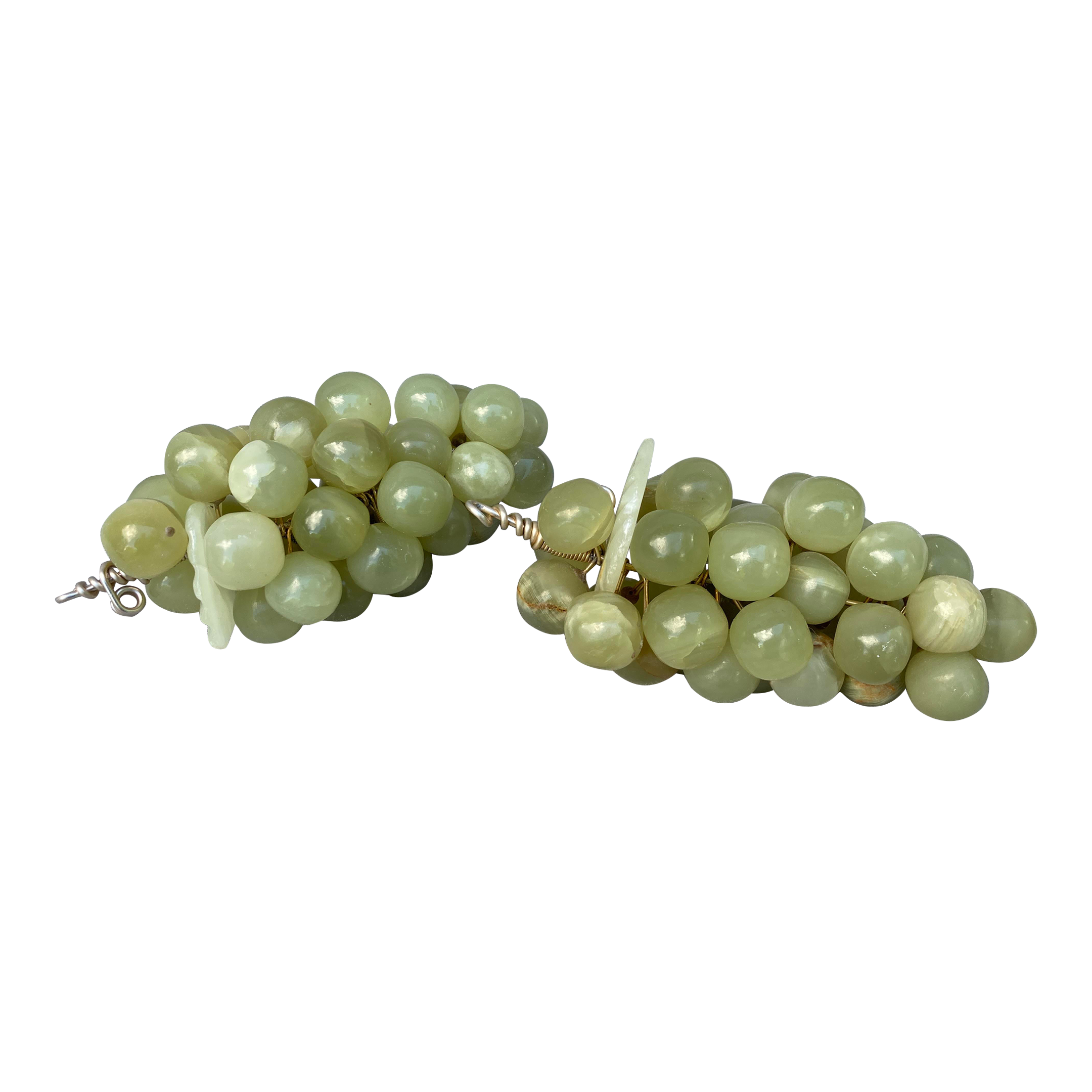 Vintage Green Marble Grape Clumps- a Pair | Chairish