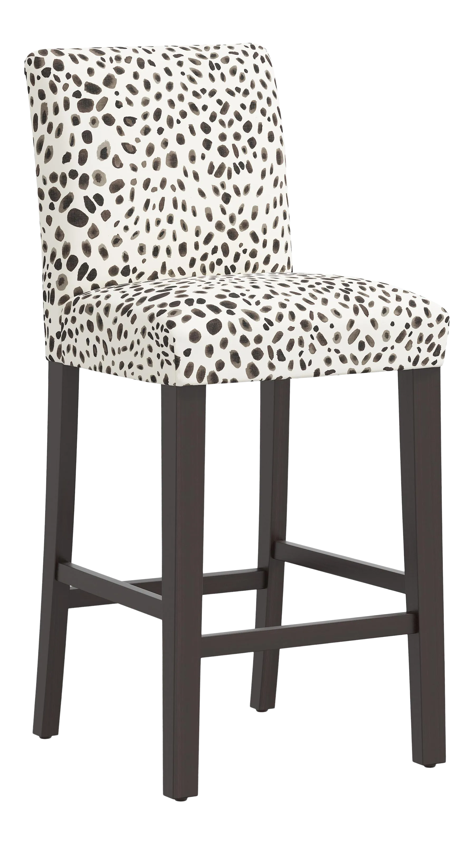 Chelsea Bar Stool in Cream Gray Washed Cheetah | Chairish