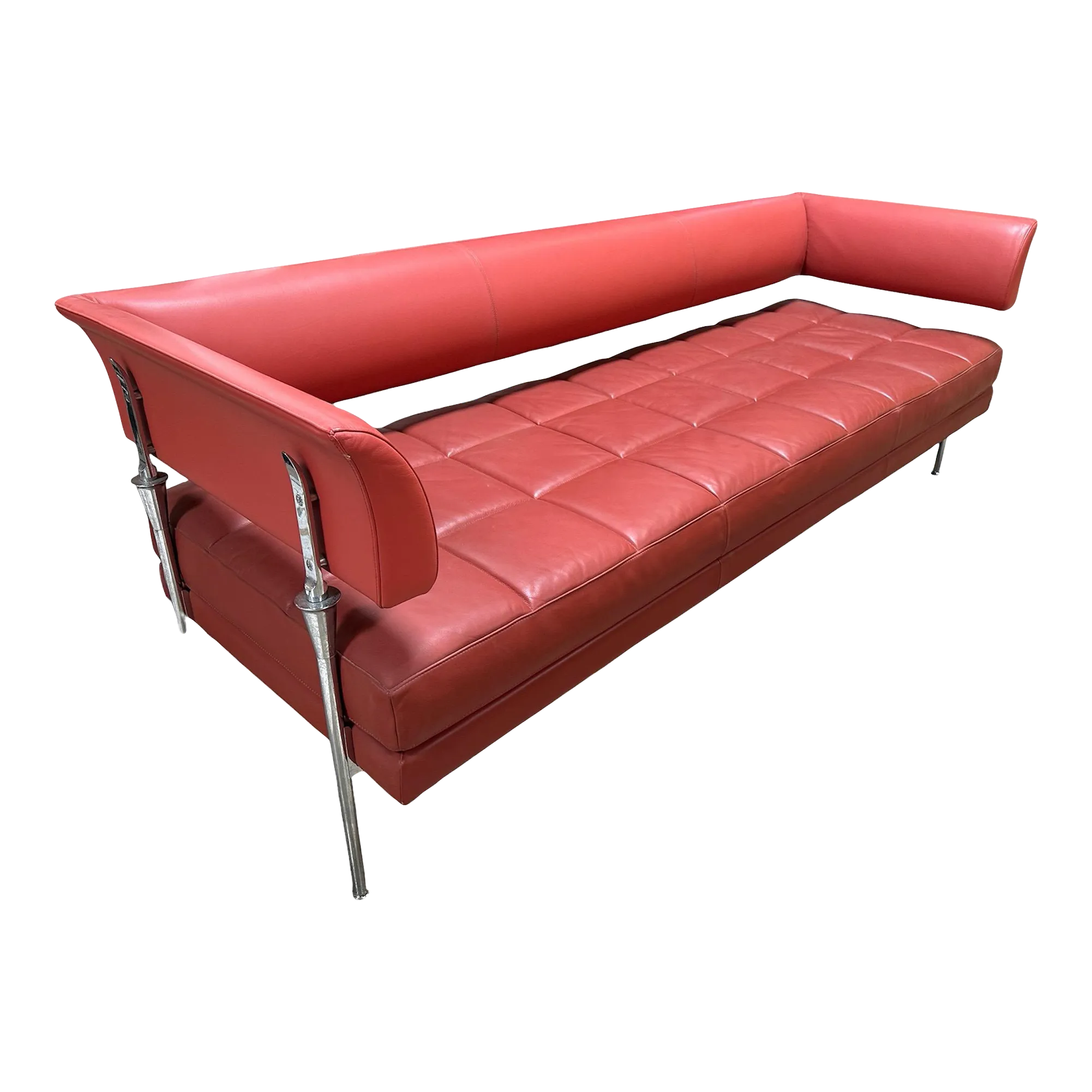 Hydra Castor Leather Sofa by Luca Scacchetti for Poltrona Frau 1990s | Chairish