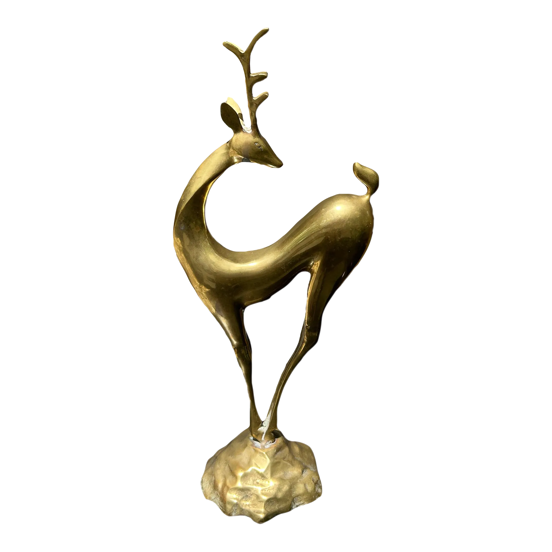 1960s Vintage Mid Century Modern Deer Statue Solid Brass Reindeer ...