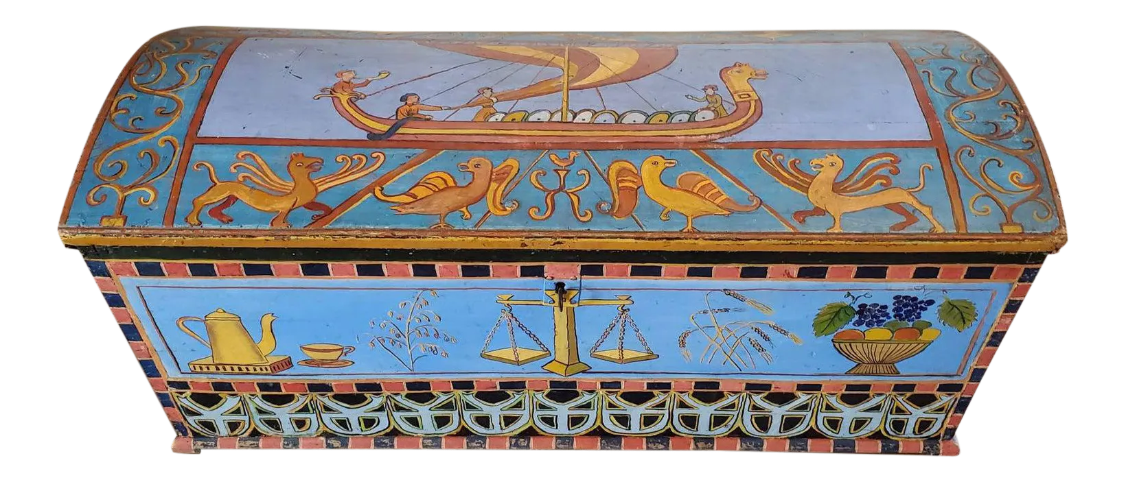 Swedish Mid 19th Century Neoclassical Dowry Chest | Chairish