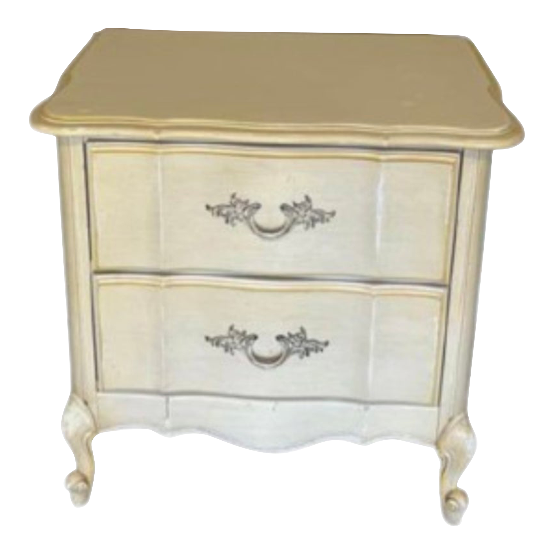 Late 20th Century French Provincial Style Distressed Vintage Nightstand ...