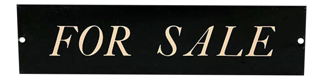 Old Store Stock Metal for Sale Sign | Chairish