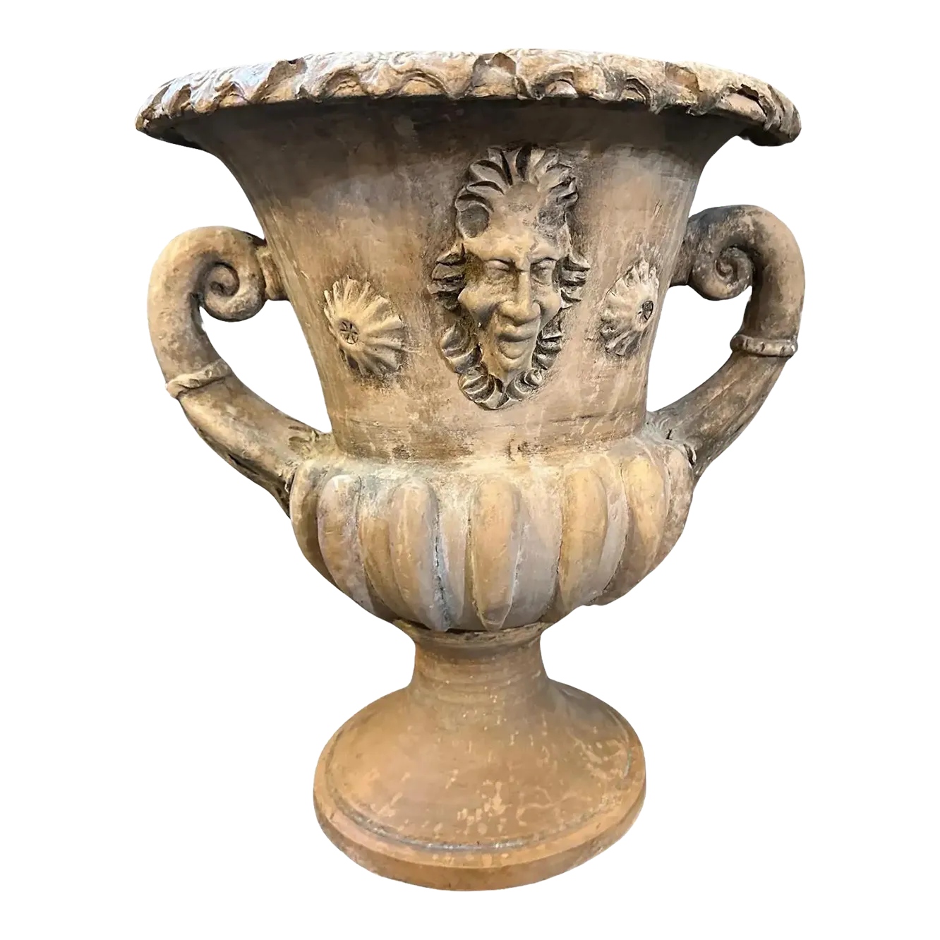 1900s Neoclassical Terracotta Italian Crater Vase | Chairish