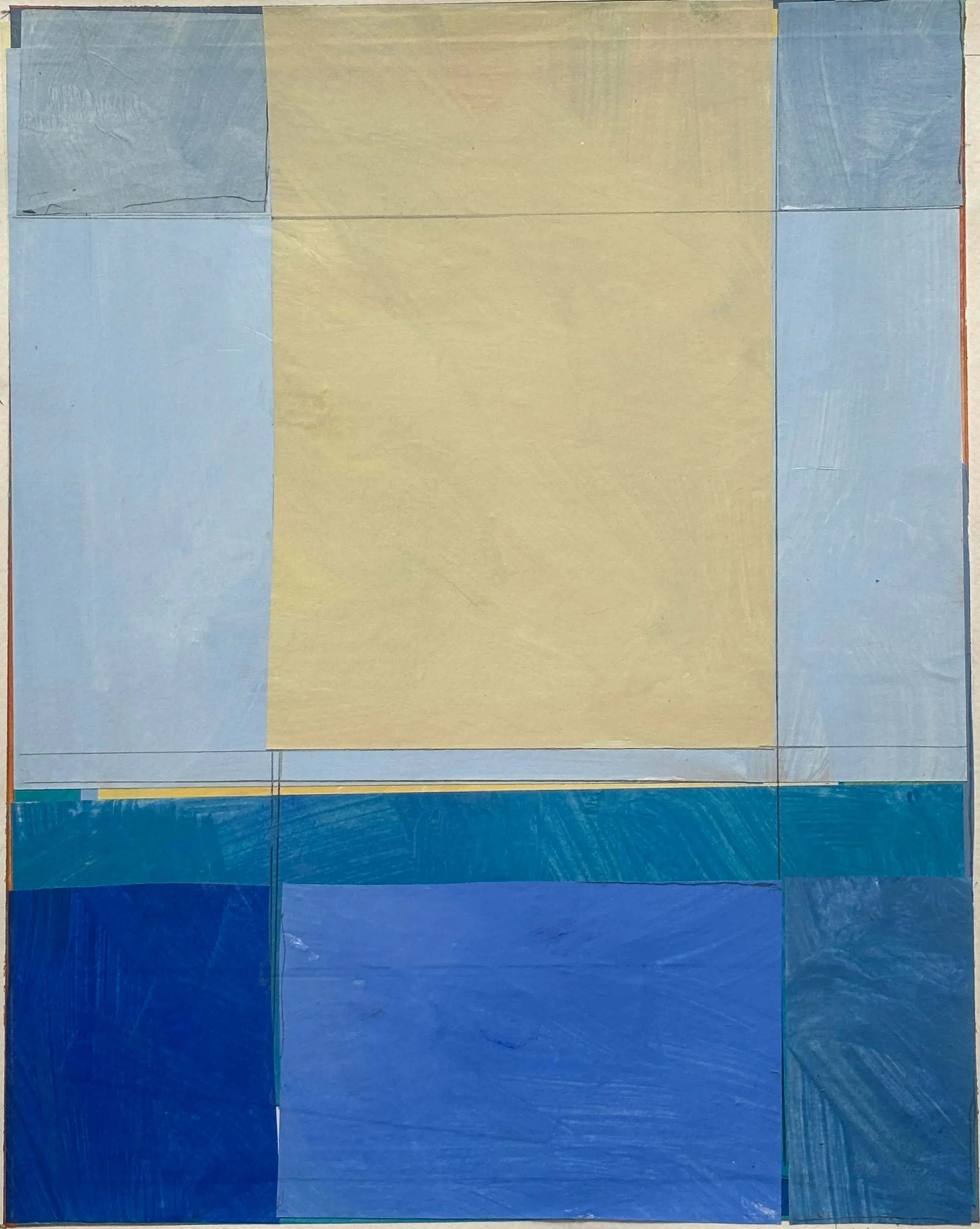 Lake Series Painted Collage on Paper | Chairish