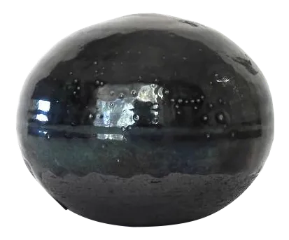 Black Coil Pottery Ball Rattle | Chairish