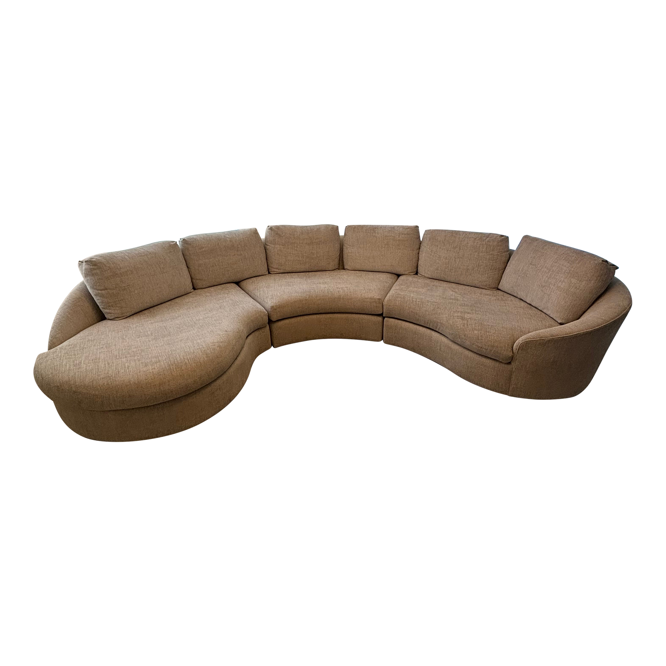Custom Modern Curved Sectional | Chairish