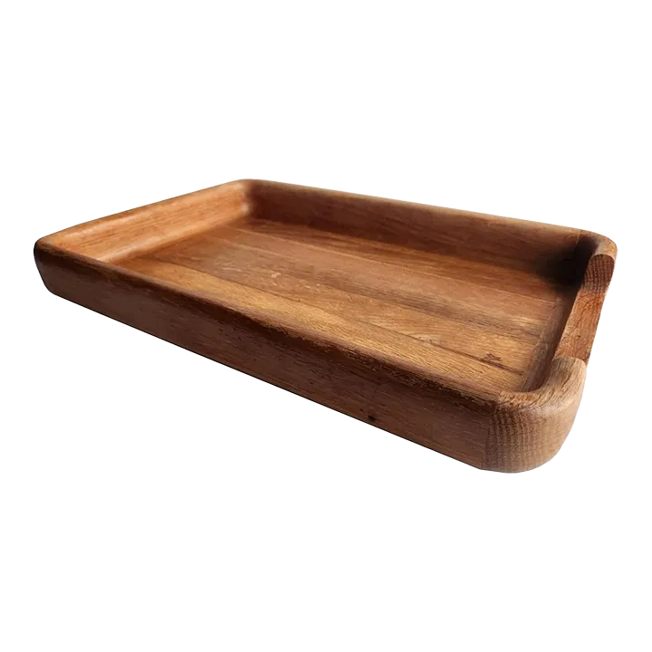 1980s Teak Wood Desk Organizer Tray | Chairish