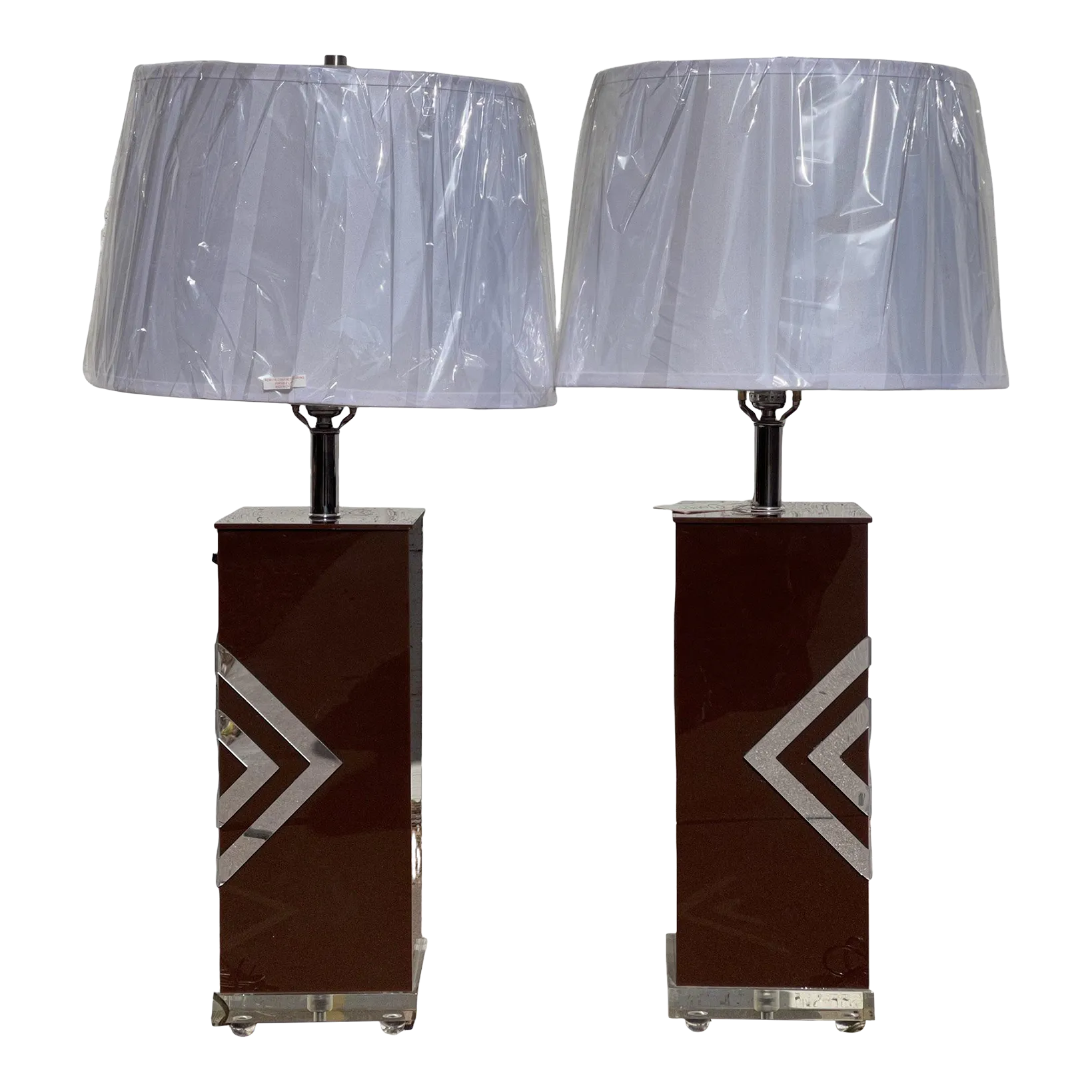 1970s Clover Lamp Co Table Lamps Pair & Shades | Chairish
