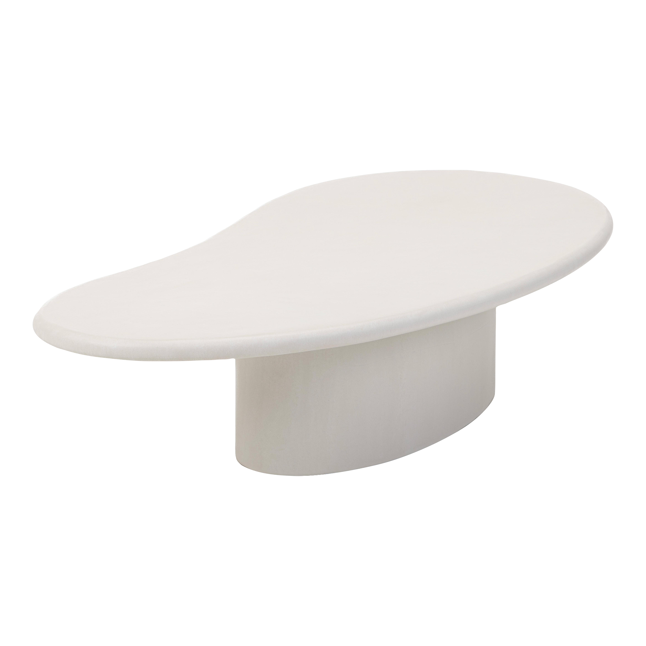 Contemporary Organic Shaped Natural Plaster Coffee Table "Angus" 150 by ...