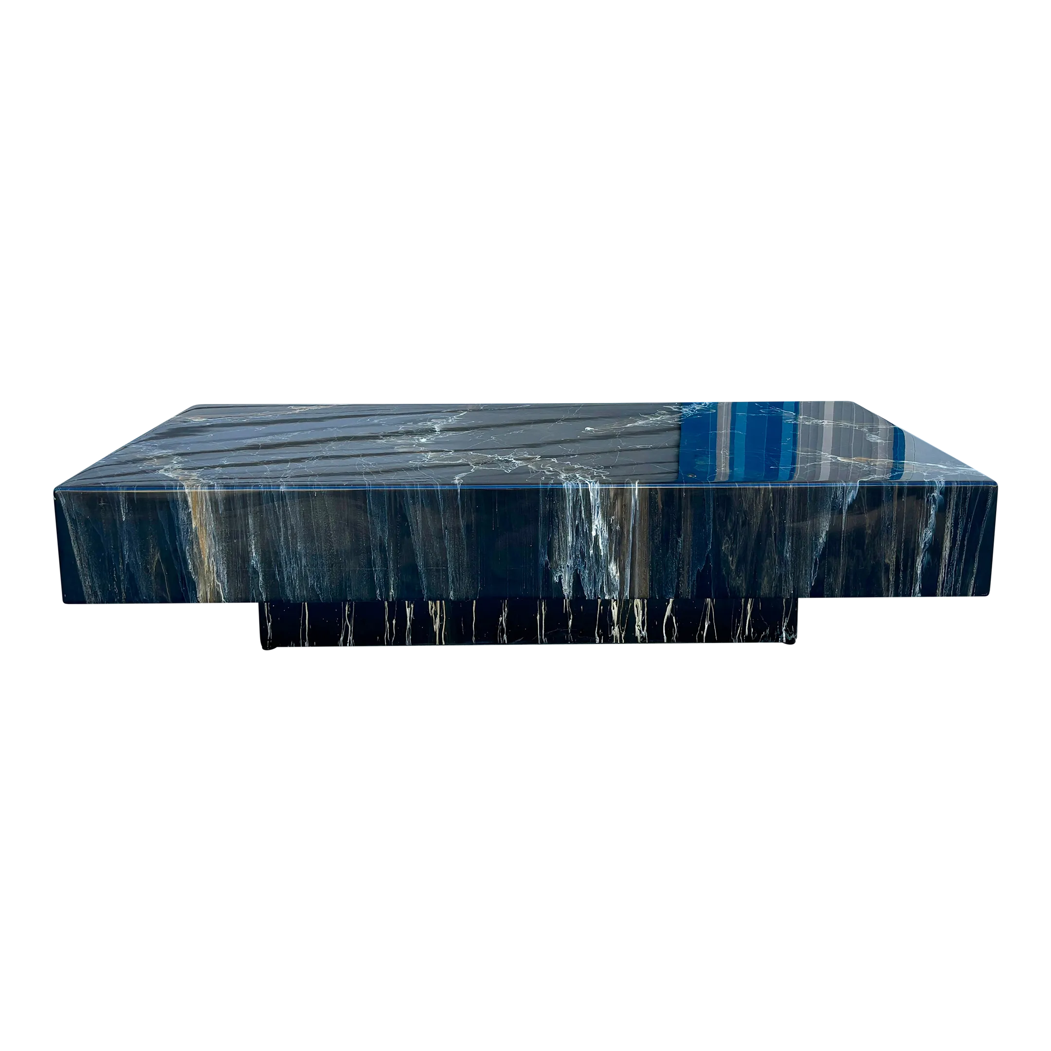 1970s Vintage Faux Marble Coffee Table by Willy Rizzo | Chairish