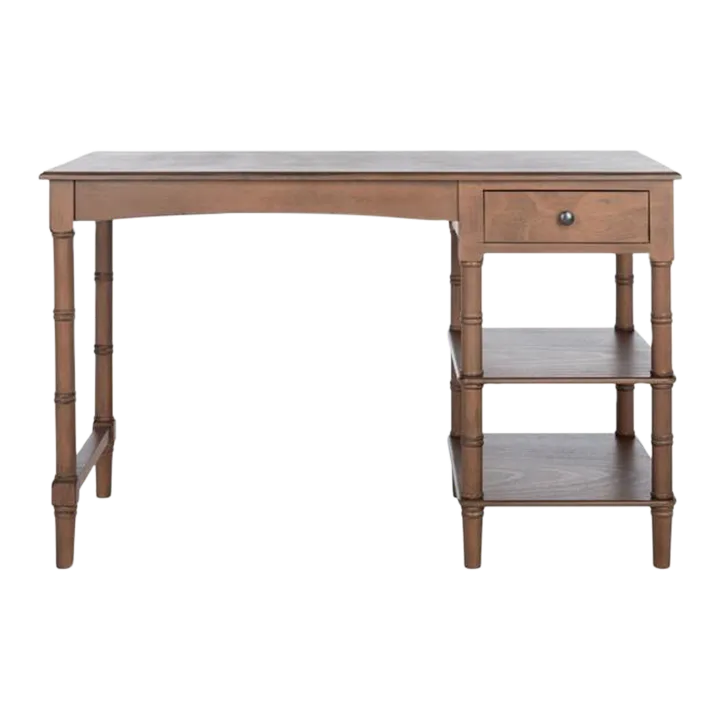 Henric 1 Drawer 2 Shelf Desk - Brown | Chairish
