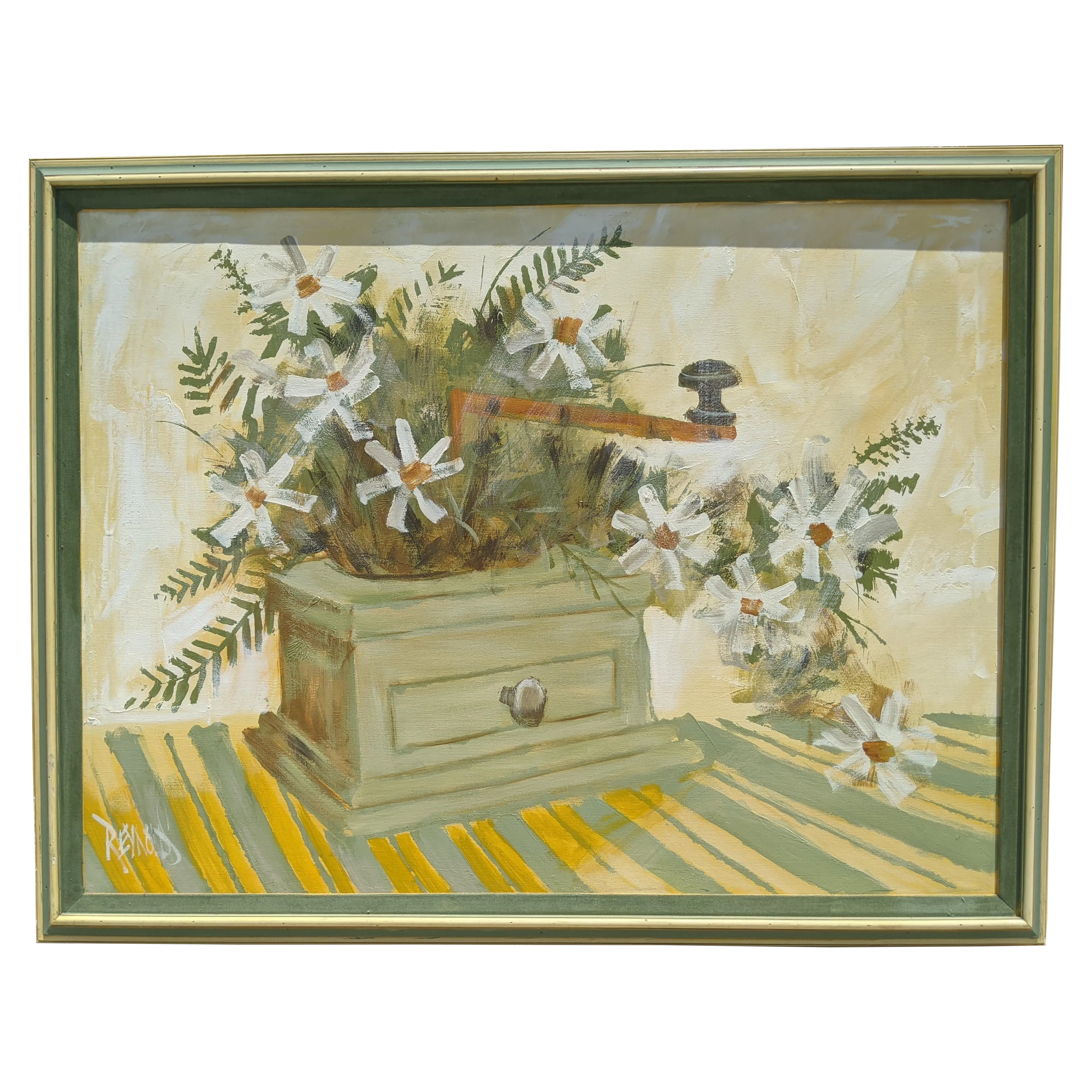 Vintage 1970s Large Scale Lee Reynolds Flower Bouquet Painting Framed ...