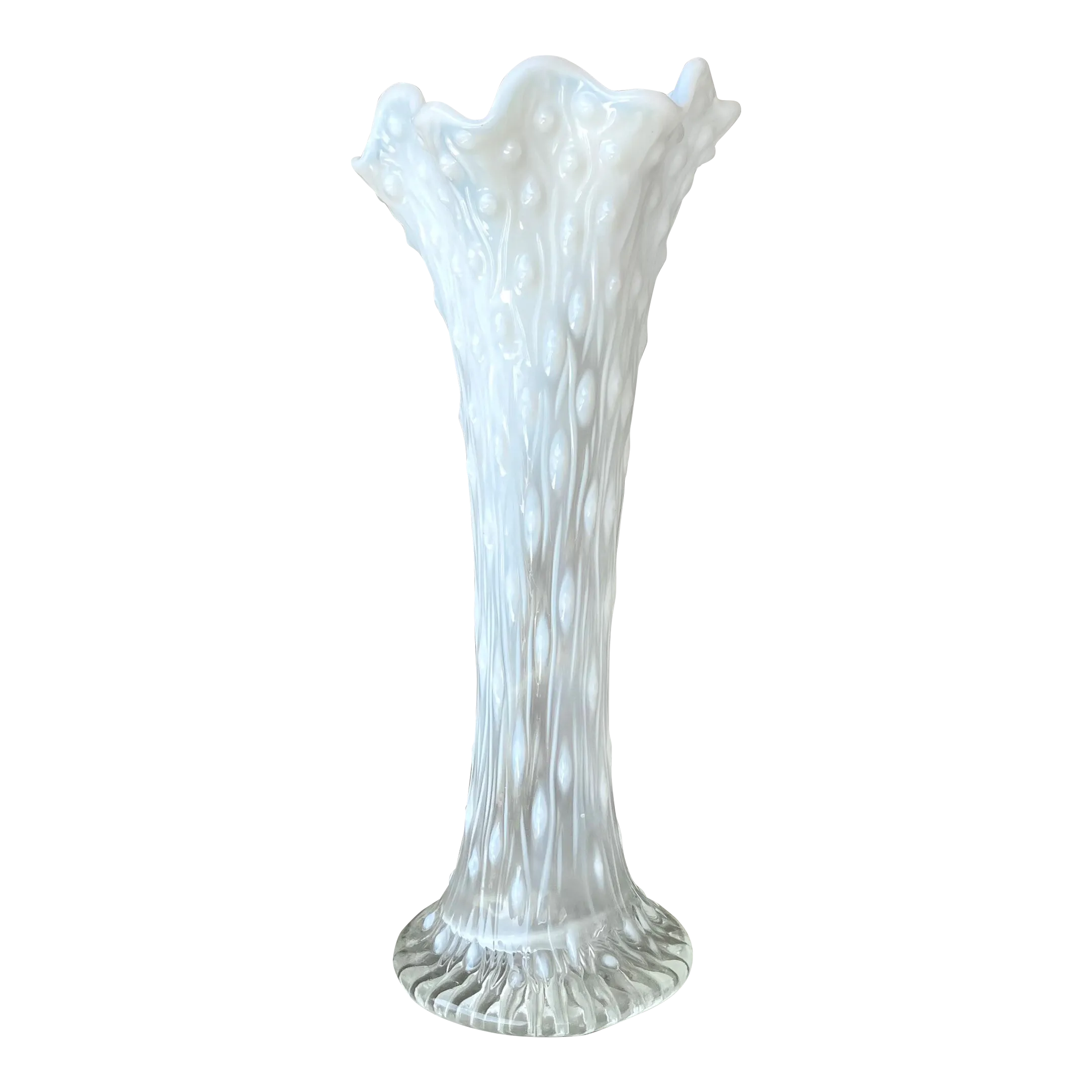 Circa 1909 Northwood Glass White Opalescent Standard Size “Tree Trunk ...