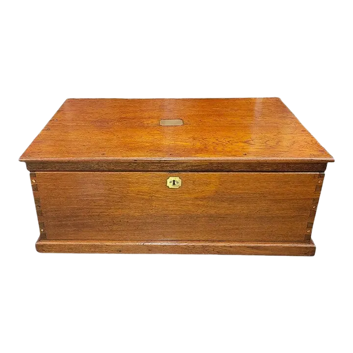 19c English Naval Captain’s Sea Chest | Chairish