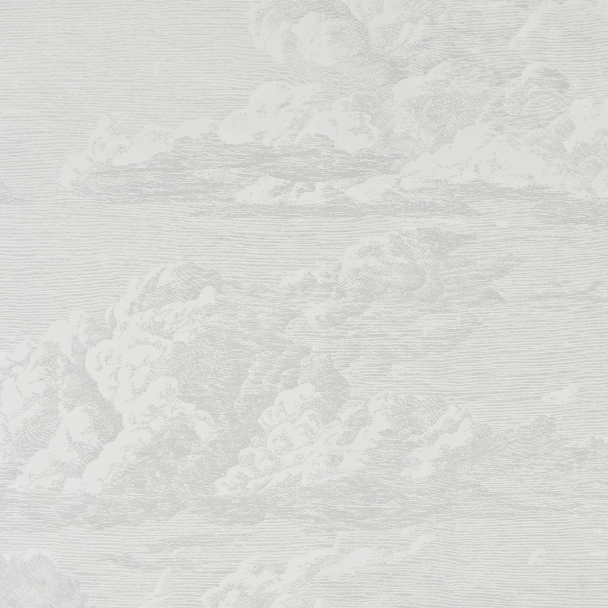 Sample - Schumacher Cloud Toile Wallpaper in Quartz | Chairish