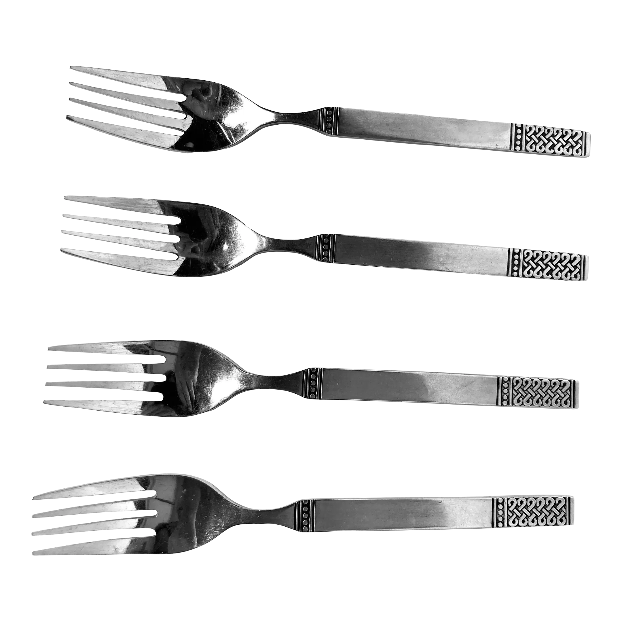 Vintage Danika Stainless Steel "Celtic Knot" Pattern Dinner Forks- Set ...