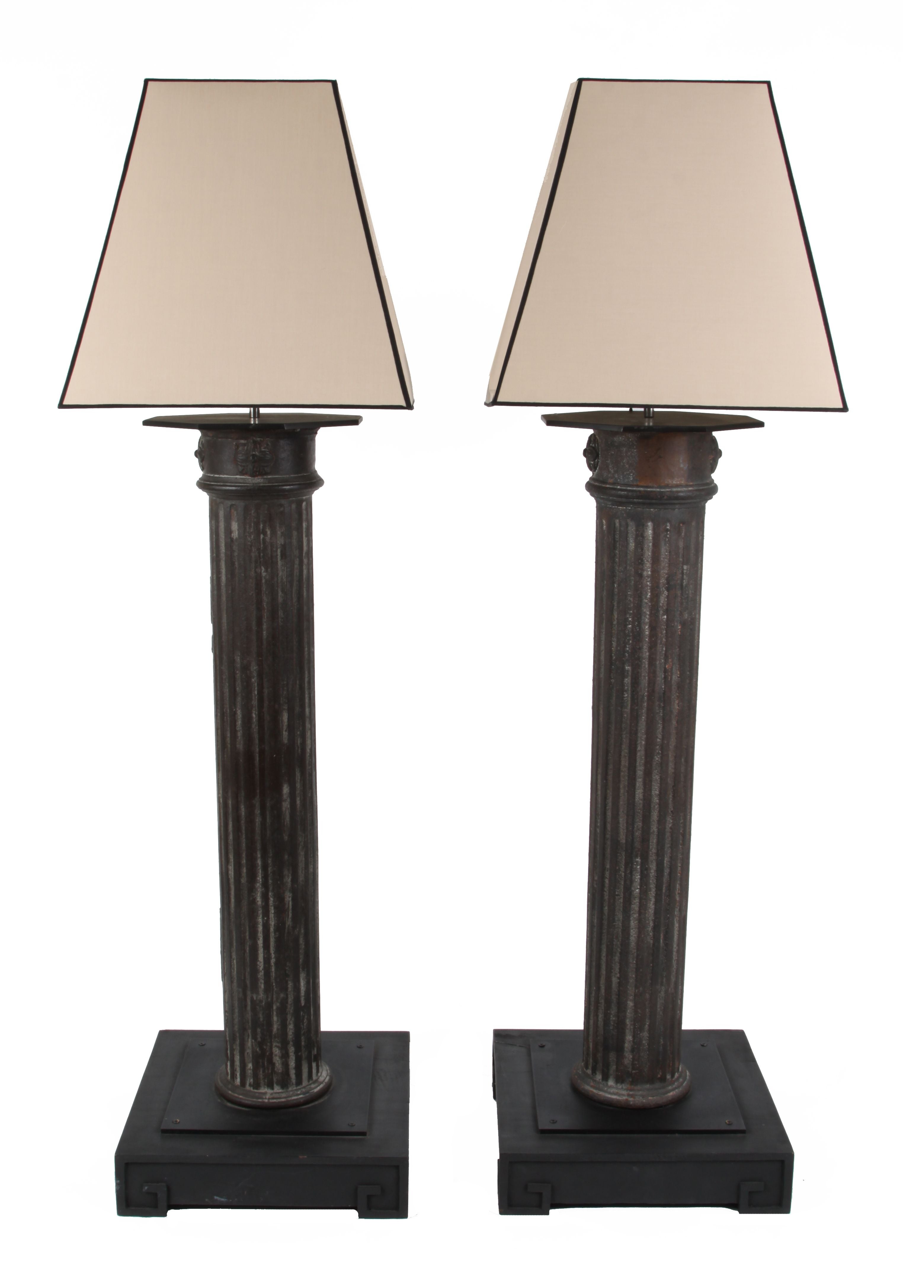 Antique French Lamp Post Floor Lamps - A Pair | Chairish