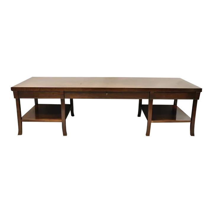 Bill Sofield for Baker Long Modern One Drawer Mahogany Coffee Table ...