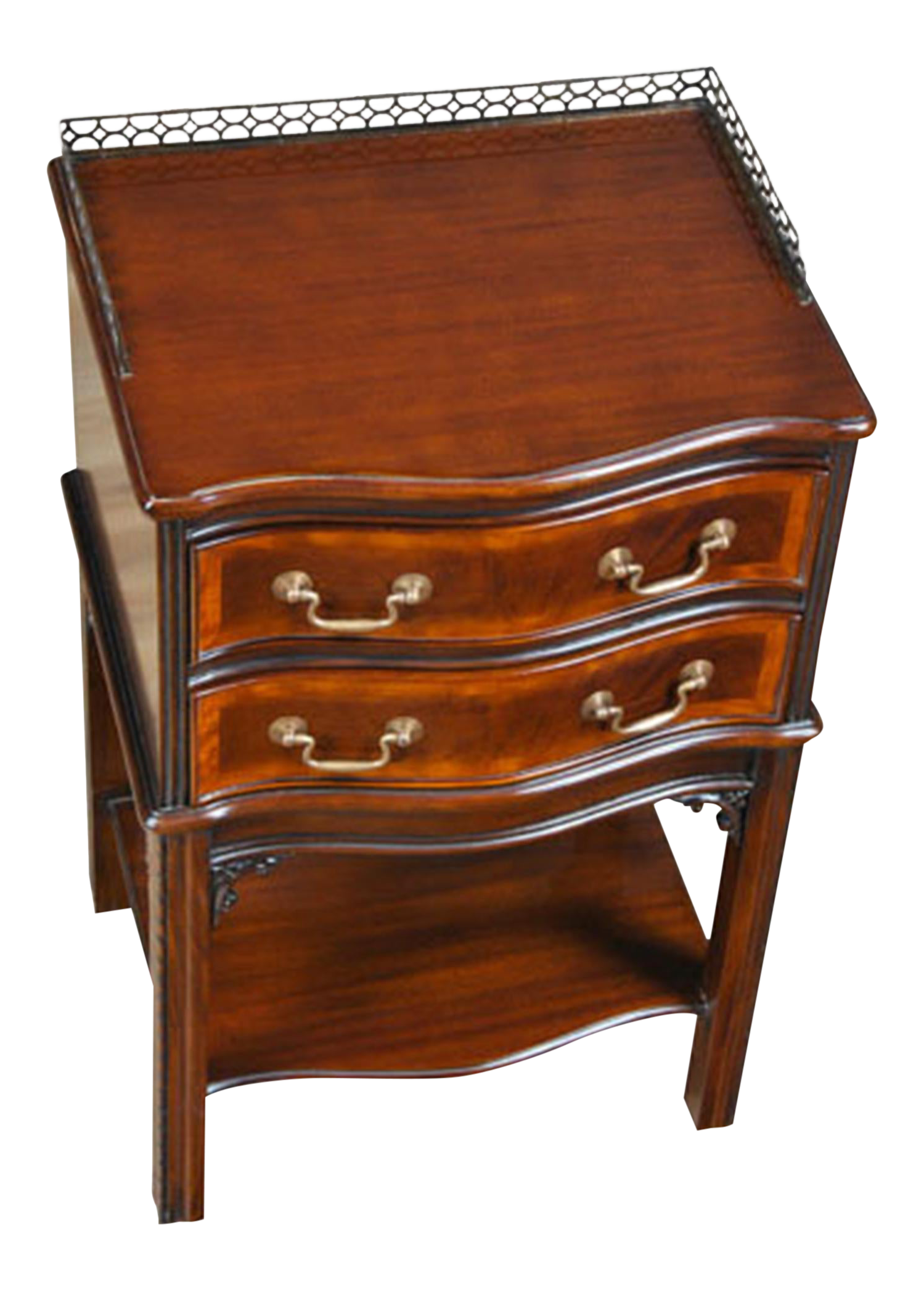 Chippendale Mahogany End Table | Chairish