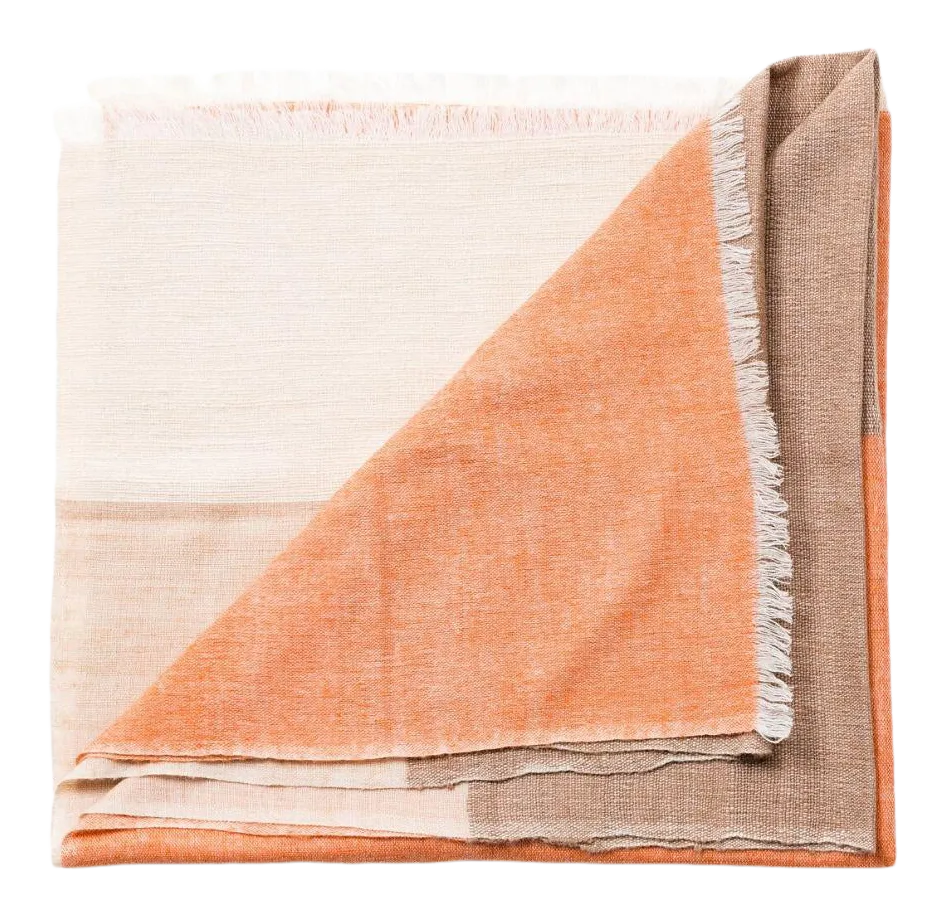 Studio Variously Textured & Handwoven Soft Merino Cream Color Block ...