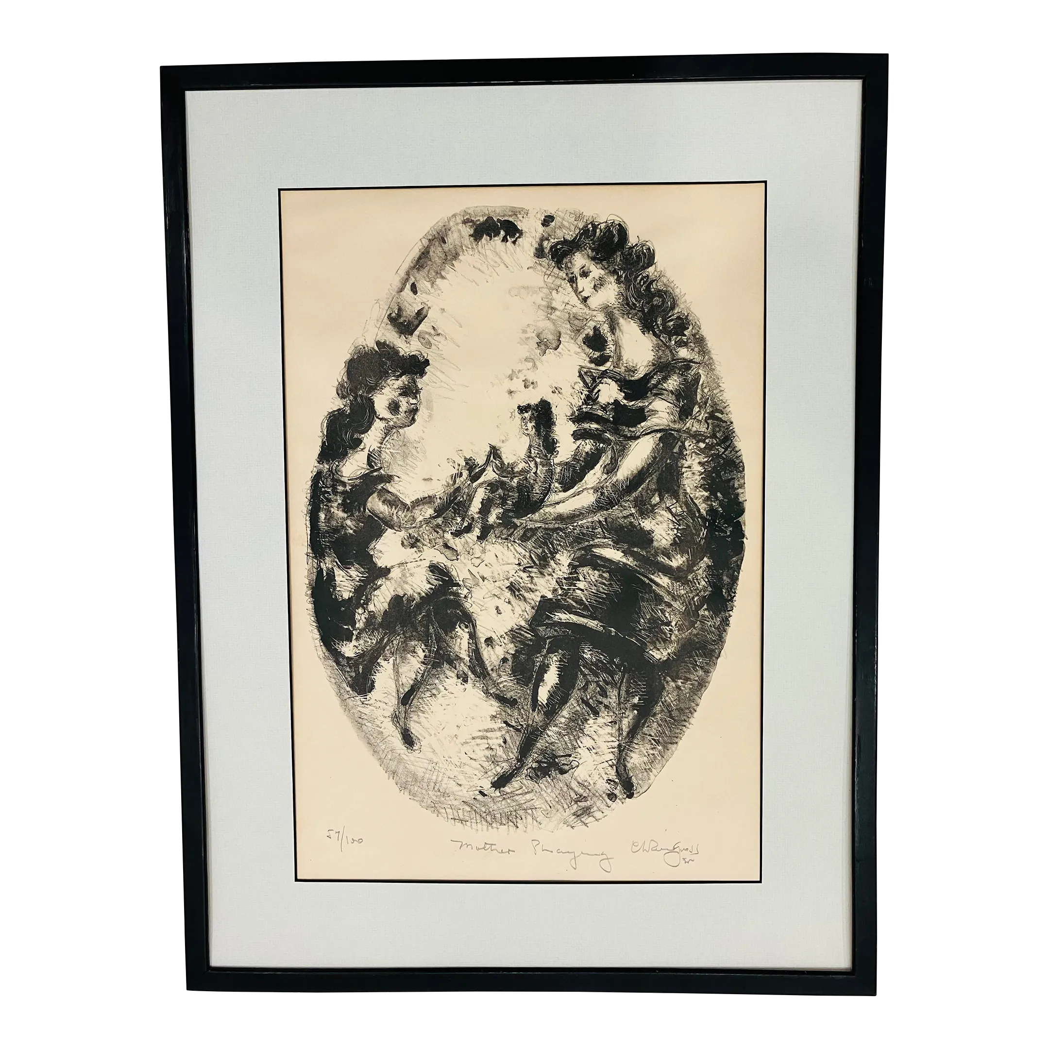 Original Lithography Signed Chaim Gross | Chairish