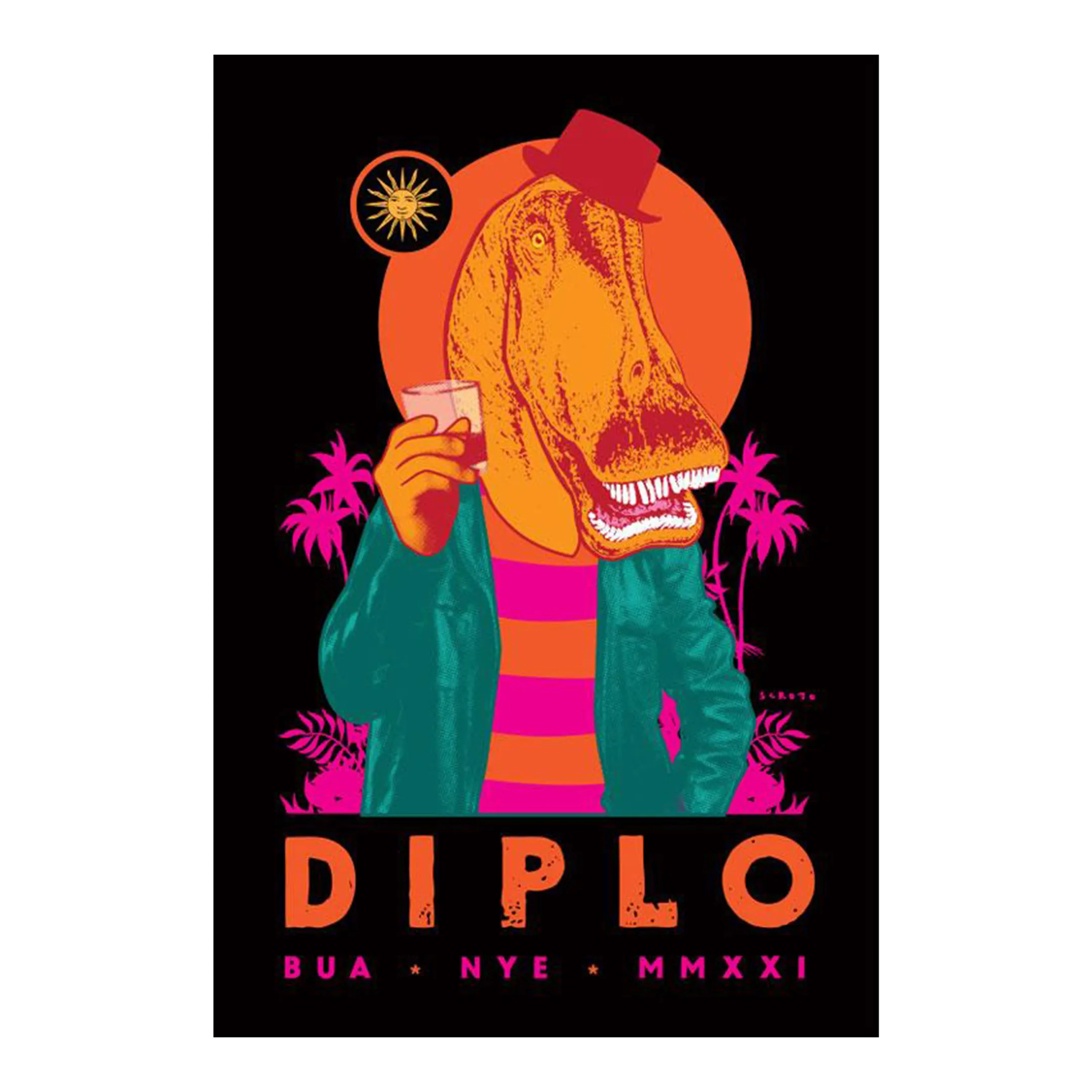 2021 American Concert Poster - Diplo at Belly Up (Dinosaur Without ...