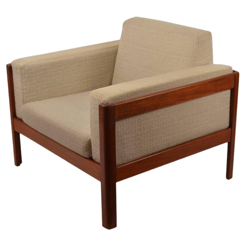 Danish Modern Teak Cube Chair by Westnofa | Chairish