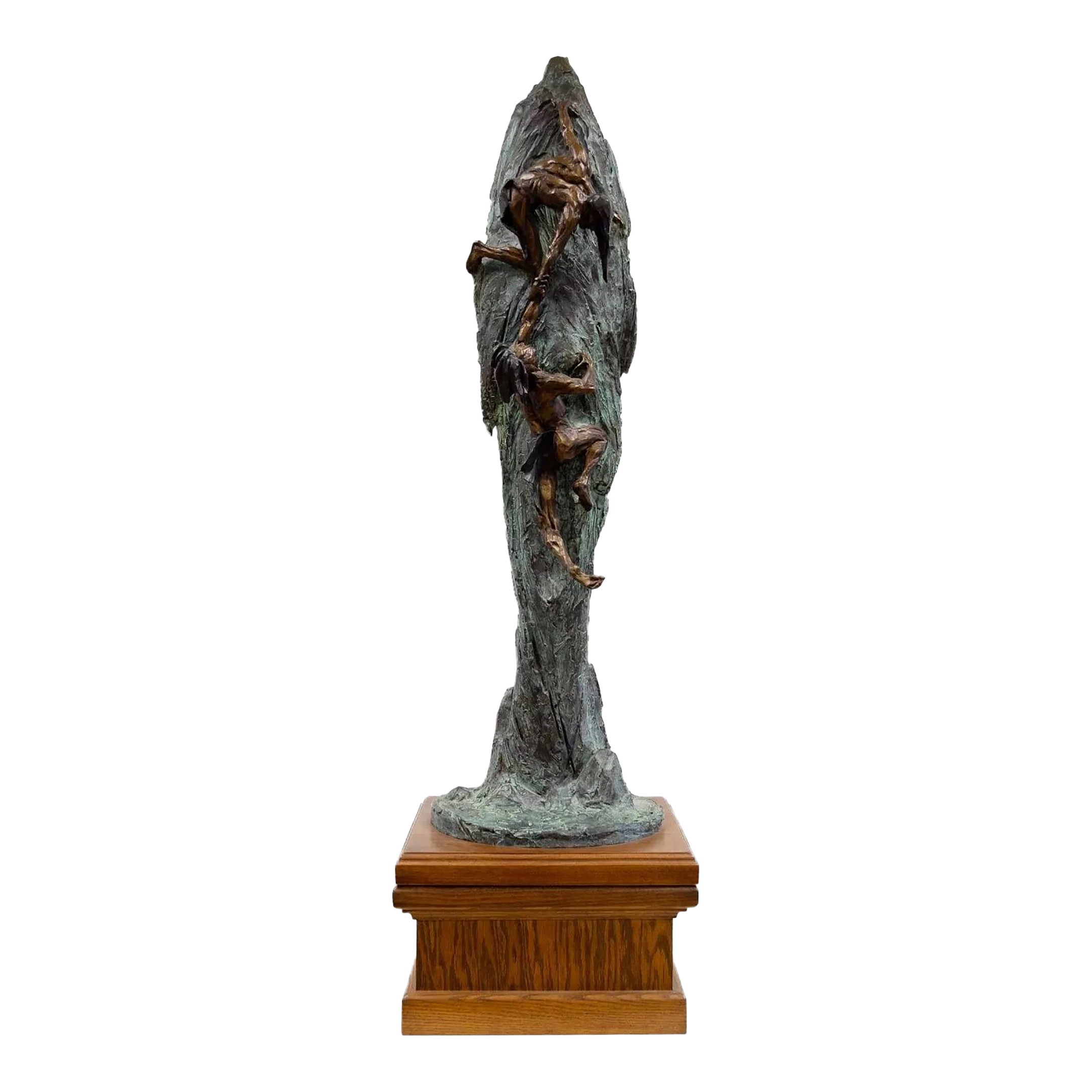 Gary Price The Ascent Large Patina Bronze Sculpture 45/60 on Wooden ...