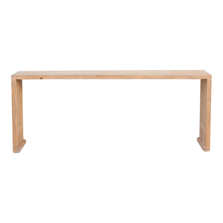 Rustic Reclaimed Wood Waterfall Console Table | Chairish