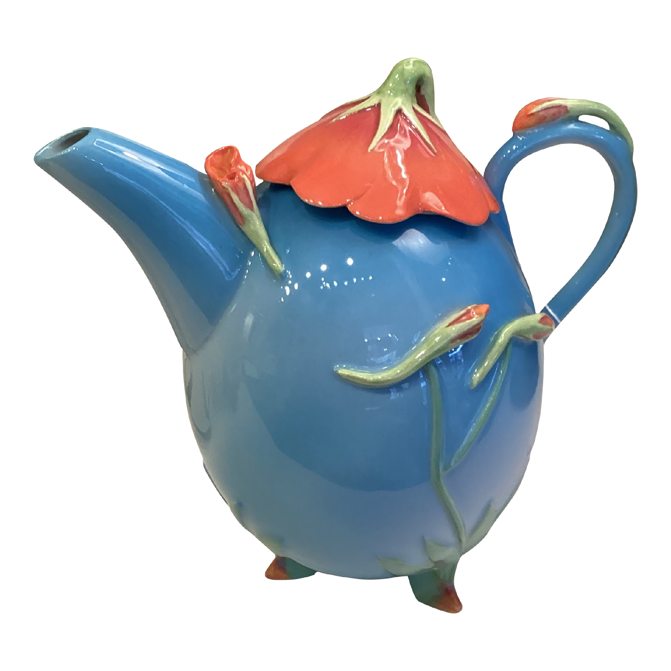Vintage Porcelain Tea Pot | Chairish