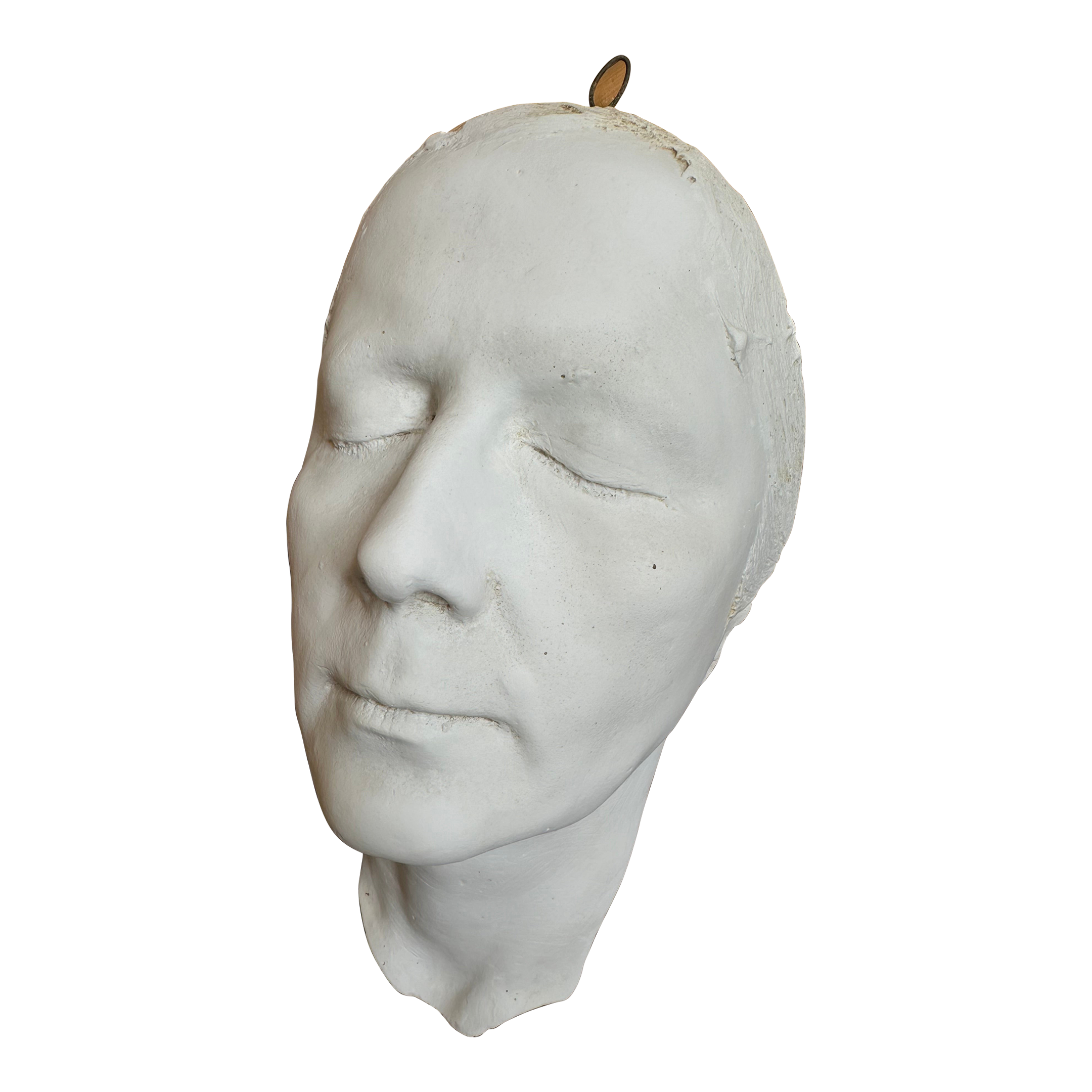 1970’s Plaster Face Wall or Tabletop Sculpture | Chairish