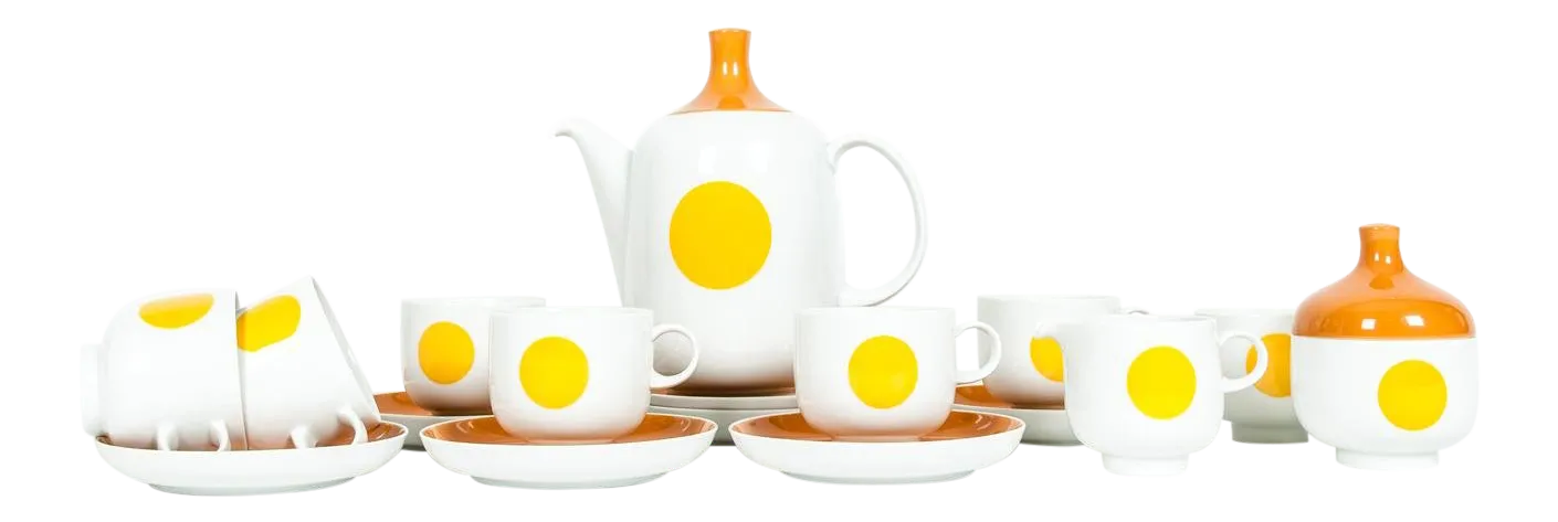 Mid-Century Modern German Tea / Coffee Service - 18 Piece Set | Chairish