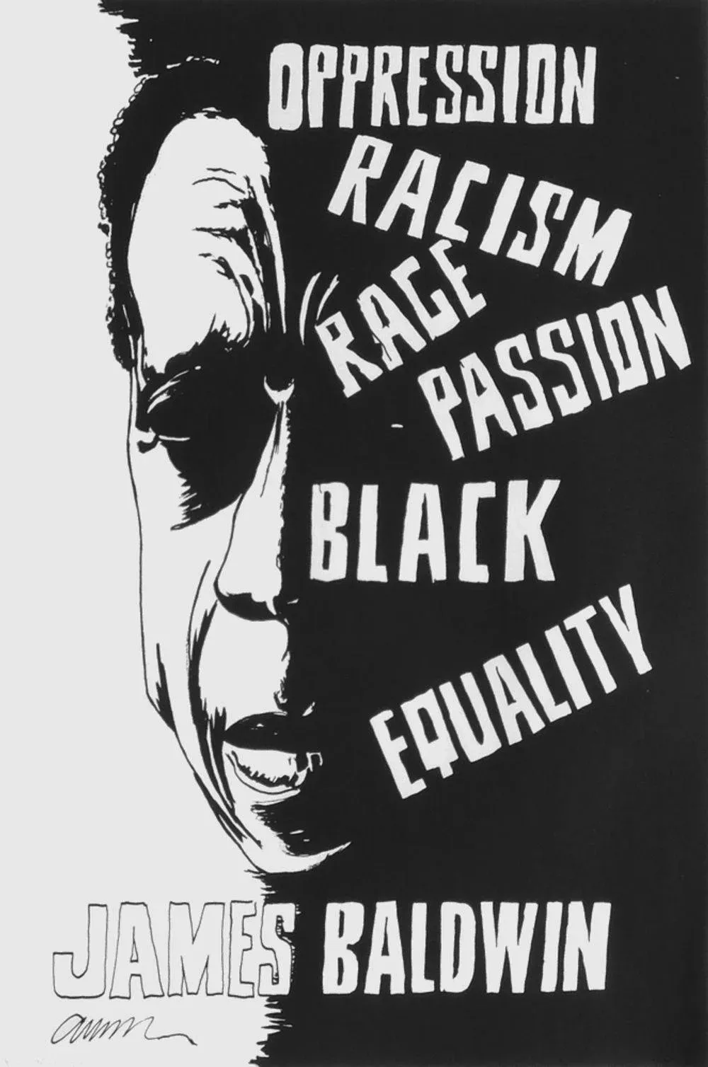 1993 Fernandez Arman James Baldwin Black Power Poster | Chairish