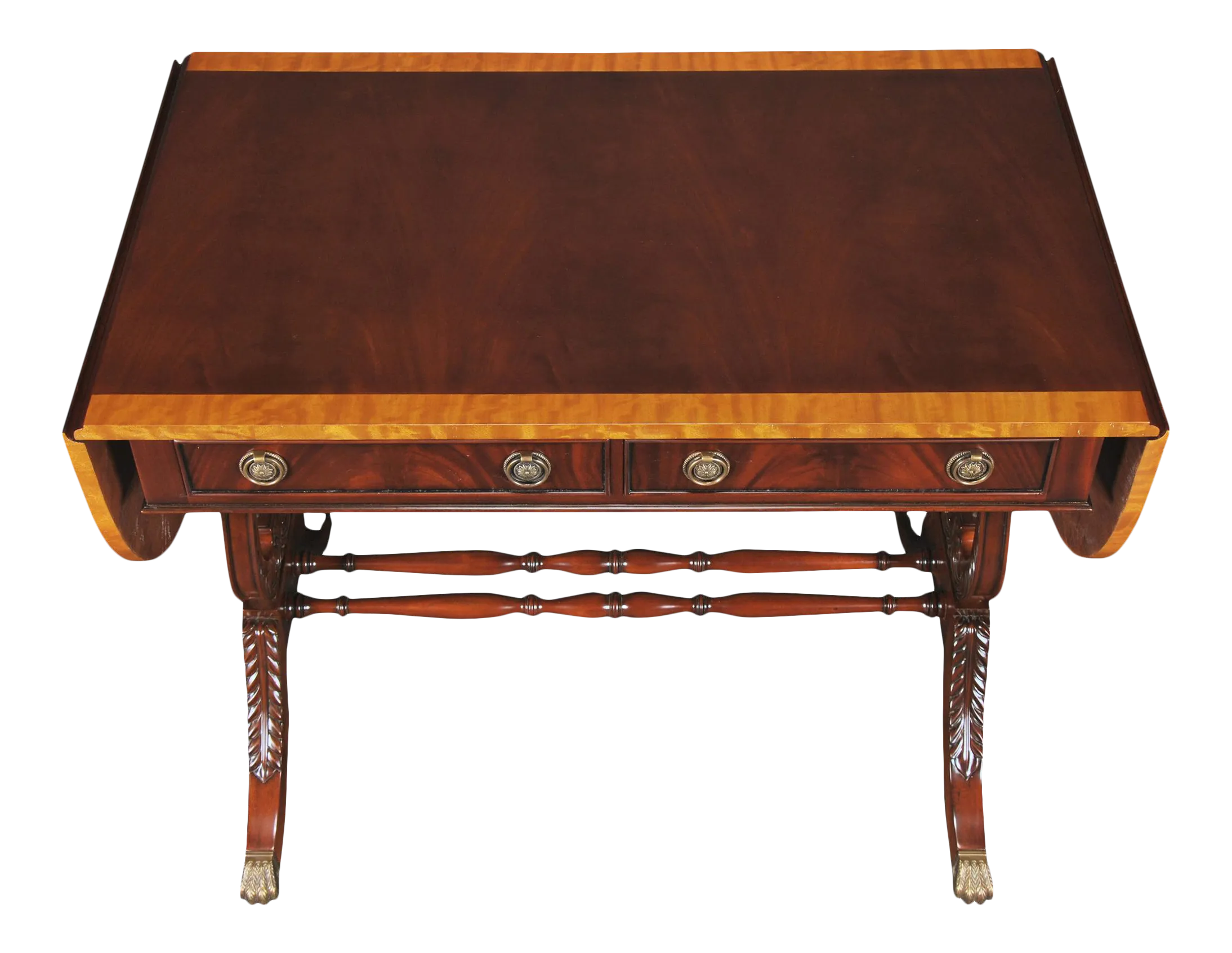 Traditional Mahogany Dropside Lyre or Harp Desk | Chairish