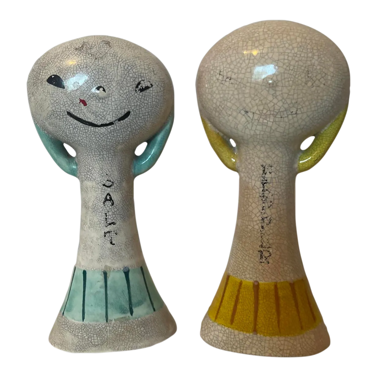 1950’s Ceramic Grinning Man & Woman Salt & Pepper Shakers, Made in ...