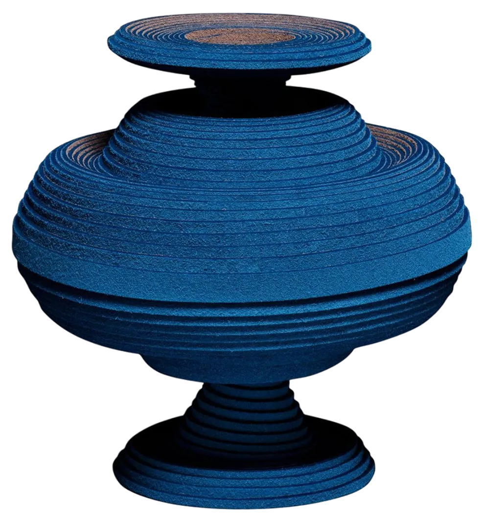 Blue Alchemy Vase by Siba Sahabi | Chairish
