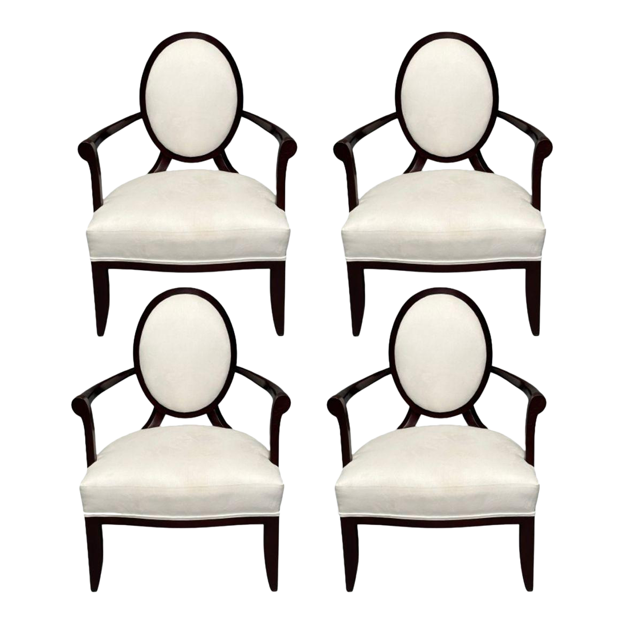 Barbara Barry, Baker Furniture, Art Deco, Armchairs, Mahogany, White ...
