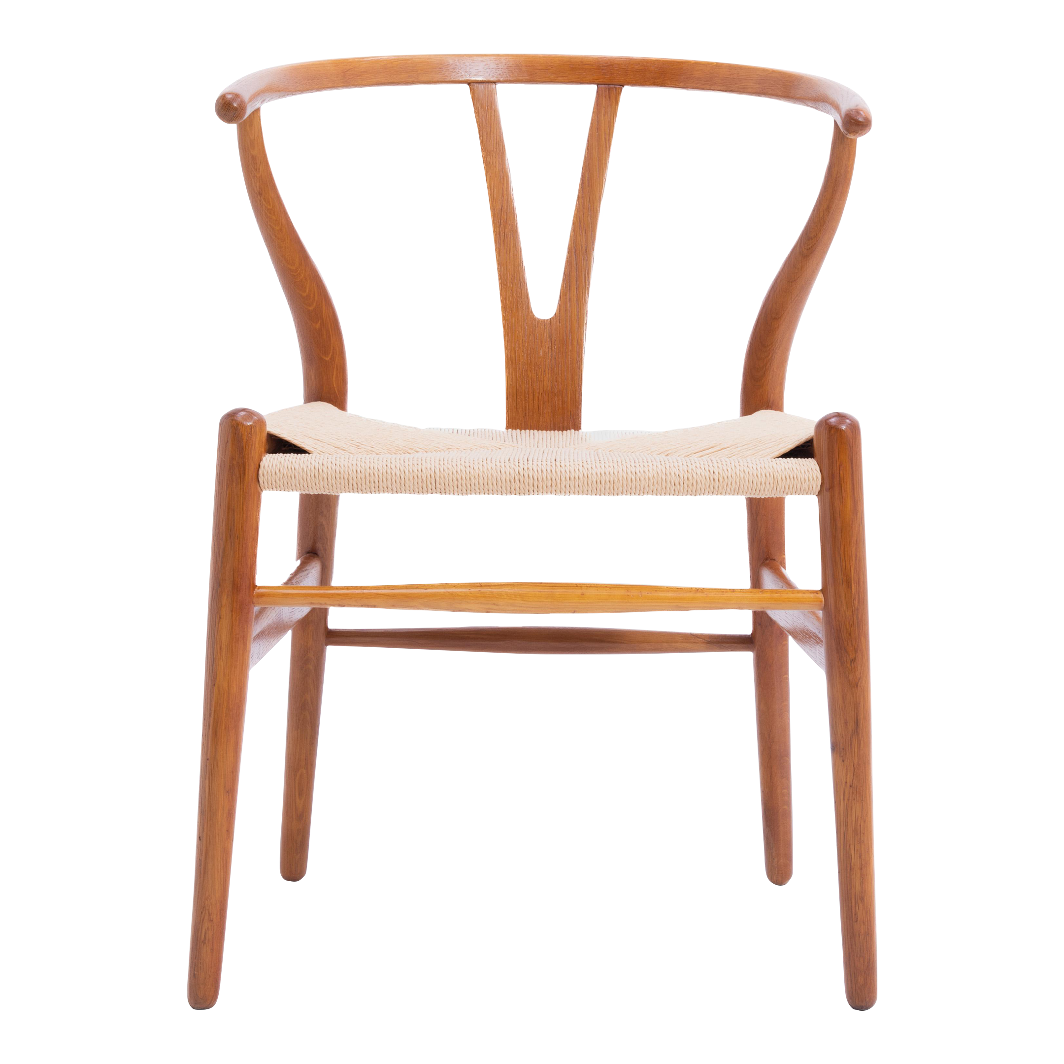 1960s Hans Wegner Ch 24 Oak Wishbone Chair Carl Hansen & Son Denmark ...