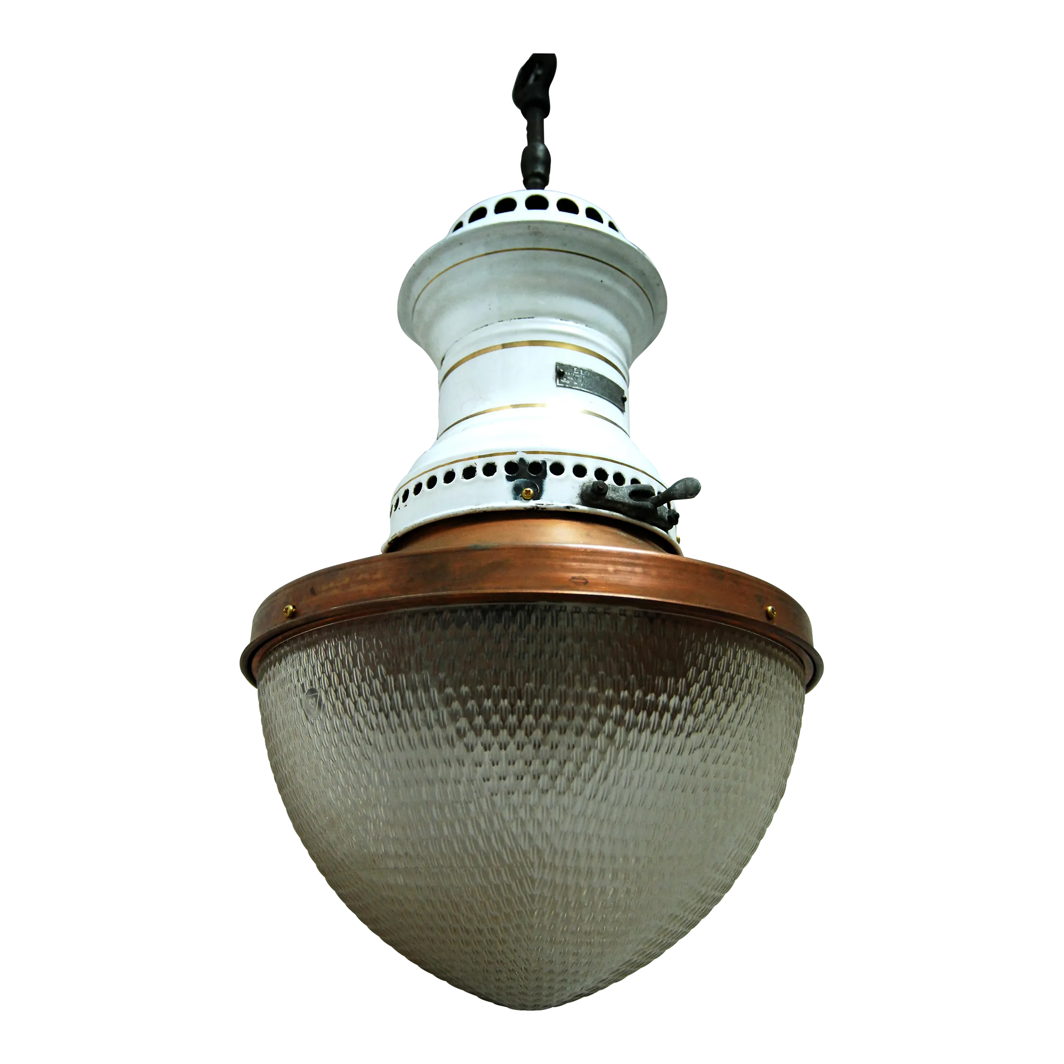 Early 20th Century Block Arc Pendant | Chairish