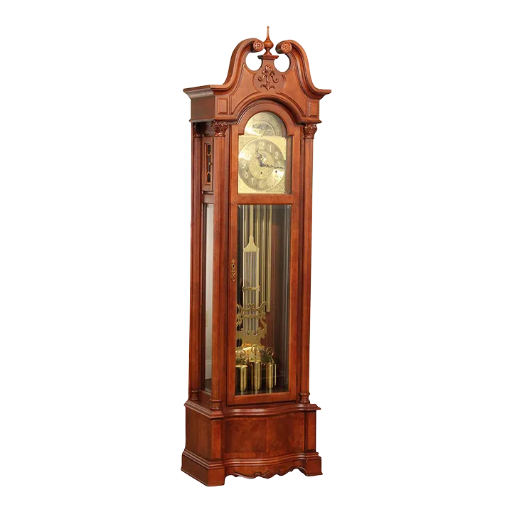 Late 20th Century Ridgeway Traditional Cherry Tall Case Grandfather ...
