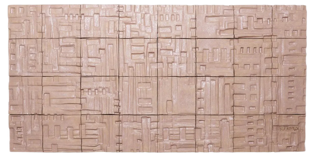 Large American Ceramic Mural by Stan Bitters, 2017 | Chairish