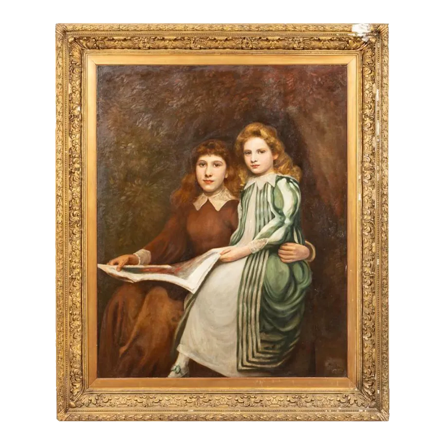 Edward Patry "portrait of May and Vera, Daughters of J.f. Bannatyne ...