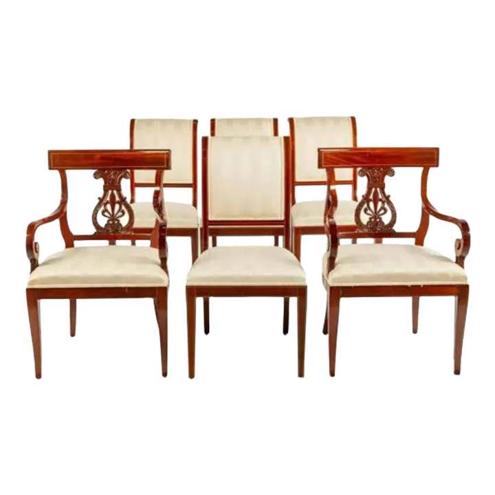 Late 20th Century Set of 6 Kindel National Trust Mahogany Federal Style ...