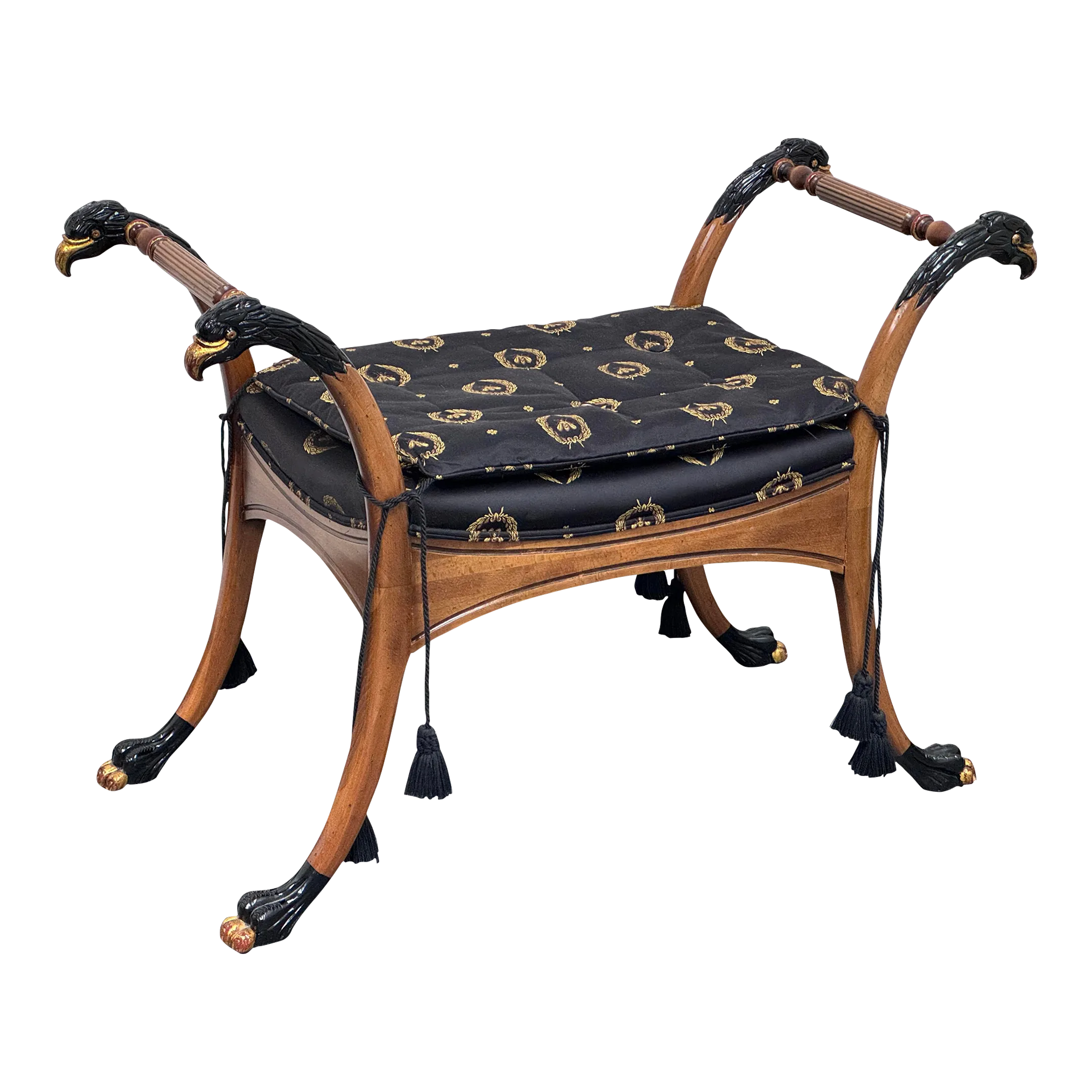 Empire Style + Eagle Heads + Claw Feet Bench | Chairish